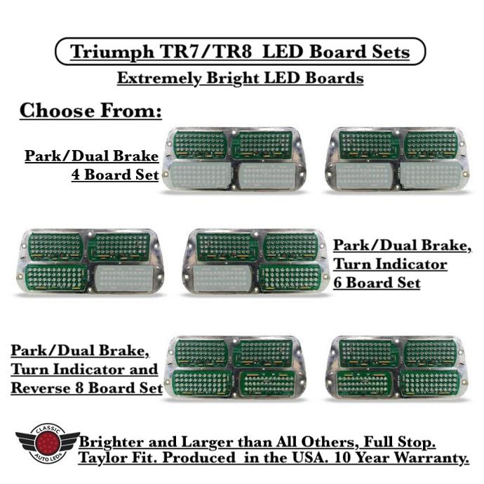 Triumph TR7/TR8 1974-1981 LED Tail Lamp Board Set | Classic Auto LEDs